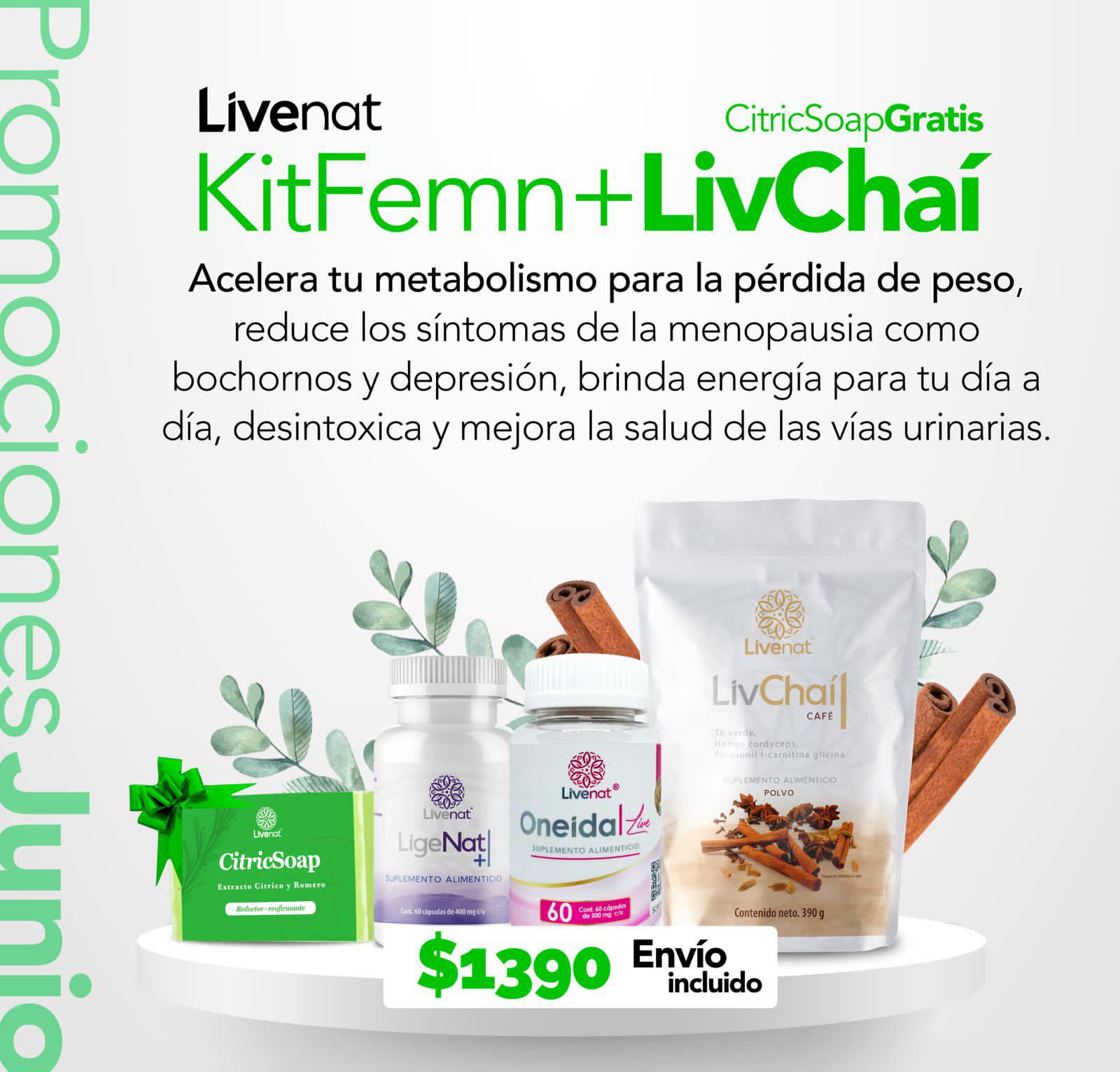 kit femn + livchai citric soap gratis - Livenat